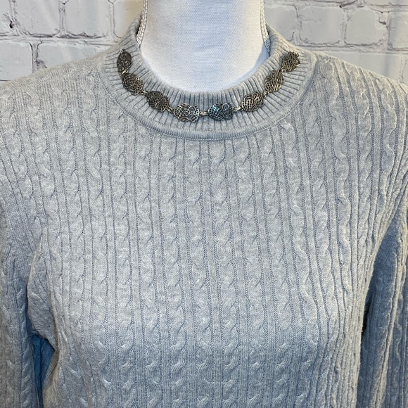 Laura Scott | Sweaters | Laura Scott Sweater Vintage Cable Knit Gray W ...